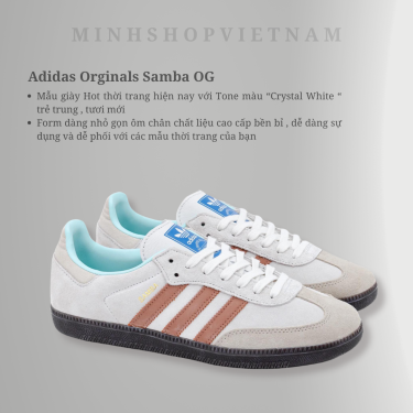 Minhshop.vn - Giày Adidas Orginals Samba OG ‘Crystal White’ [ID2047]