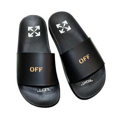 Minhshop.vn - Dép Off-White Logo Print Pool Sliders ' Black Orange ...