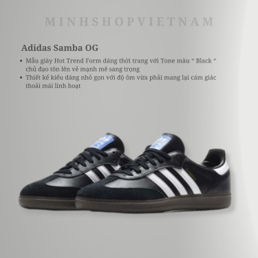 Cityculture.vn - Giày Adidas Samba OG ‘Black Gum’ [ie3676]