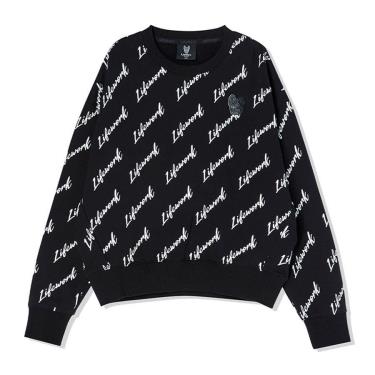 Minhshop.vn - Áo Sweater Life Work Lettering Monogram Black [LW233MT705]