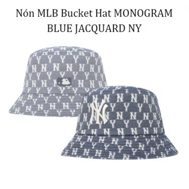 CapXBrand.com - Nón MLB Bucket Hat MONOGRAM BLUE JACQUARD NY ...