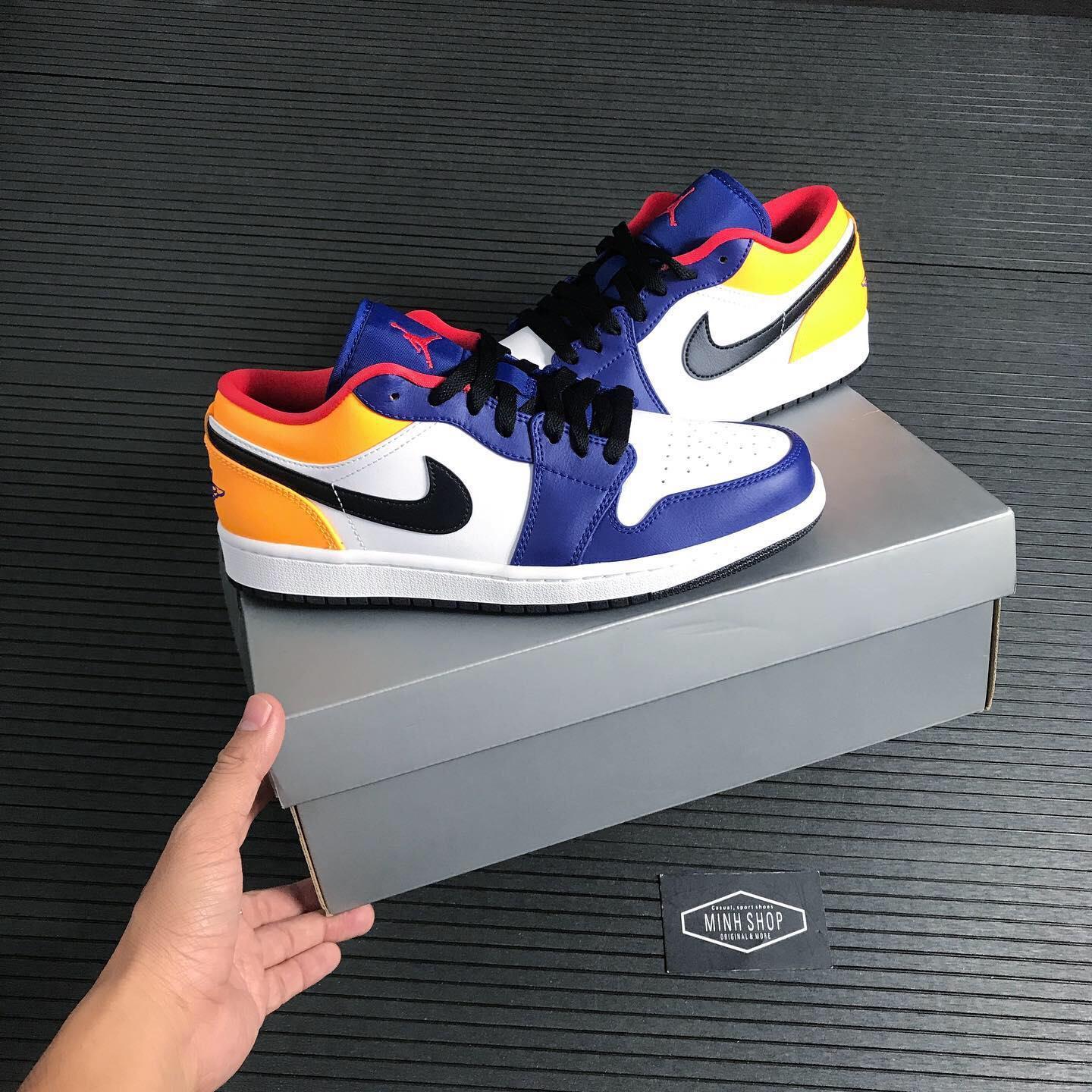 Minhshop.vn - Hàng Chính Hãng Nike Air Jordan 1 Low White Navy Yellow ...