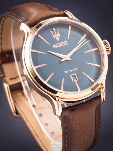 Minhshop.vn - Maserati Epoca Dial Brown/Blue Watch ** [R8851118001]