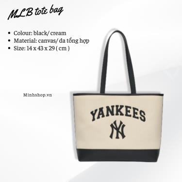 Minhshop.vn - Túi MLB Tote Varsity New York Yankees Beige Black ...
