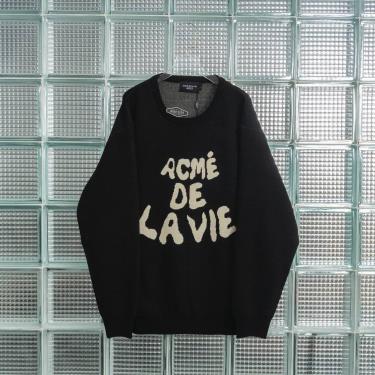 Minhshop.vn - Áo Sweater Acmé de la vie - ADLV FRONT FULL LOGO KNIT Black