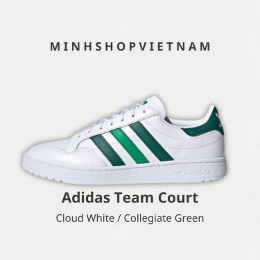 Minhshop.vn - Giày Adidas Team Court Cloud White / Collegiate Green ...